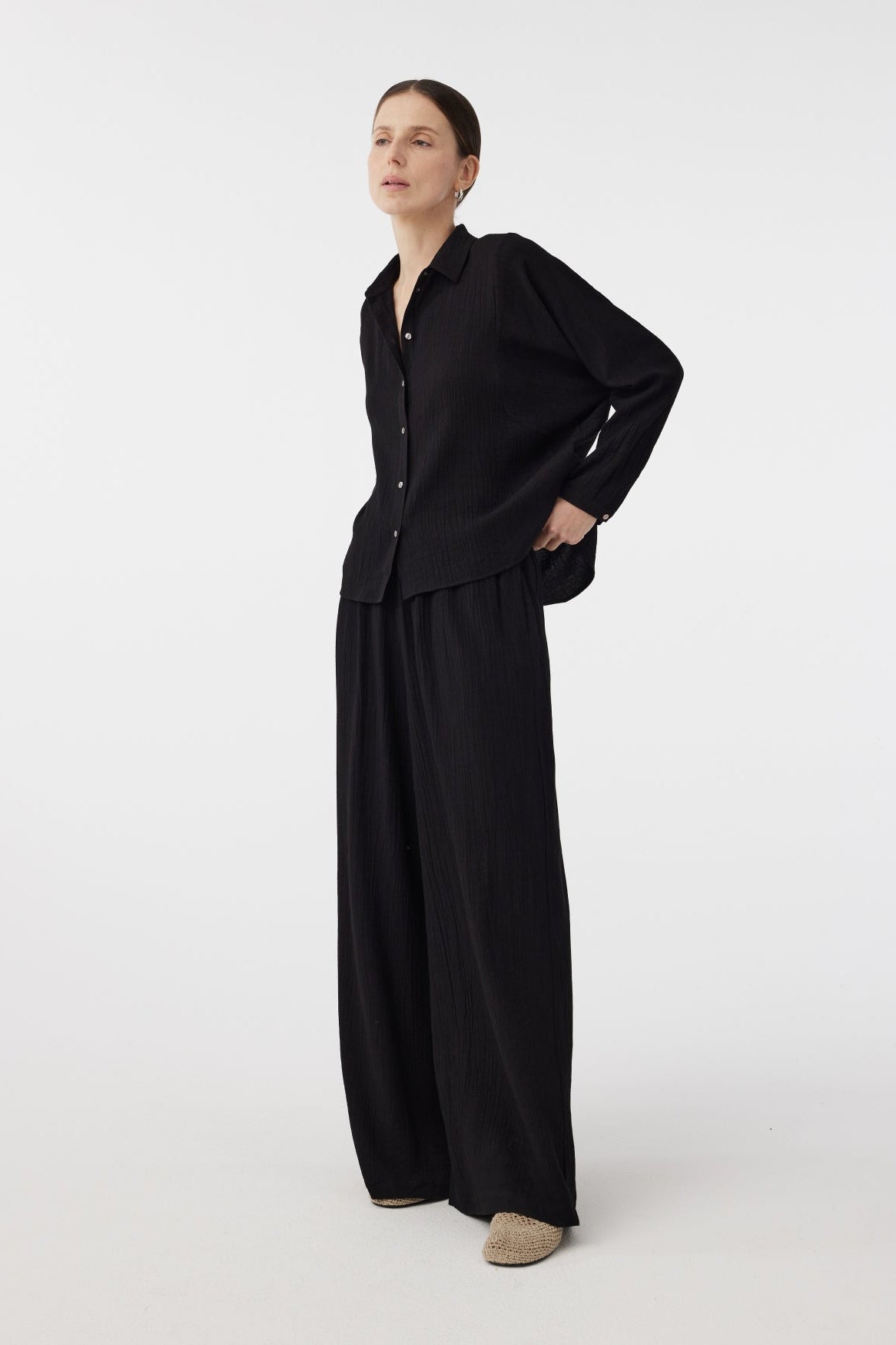 Knit-ted Jalou Pants - Black // summer, eco viscose | RUM Amsterdam